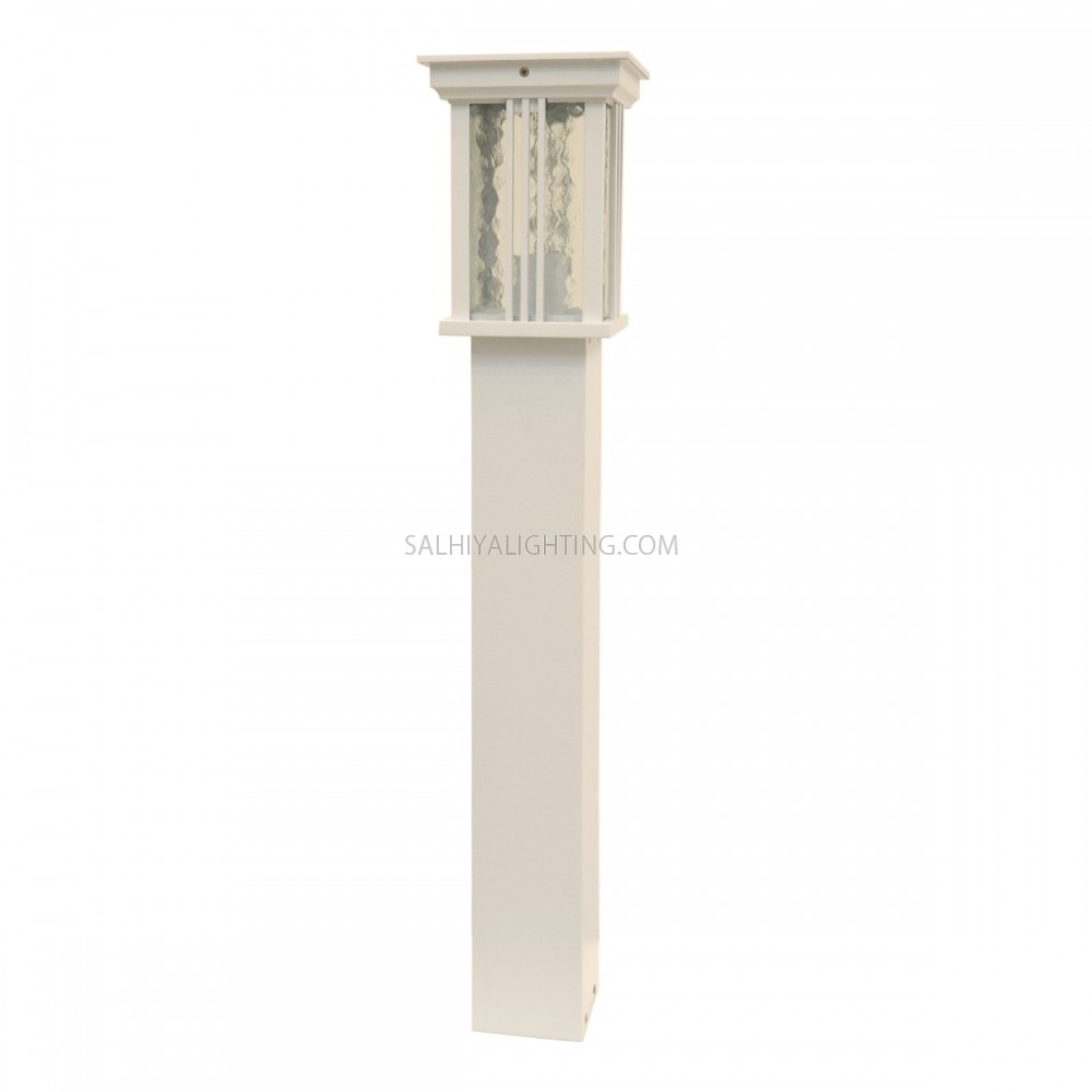 Garden Light Post 1744 E27 Water Glass Diffuser - White